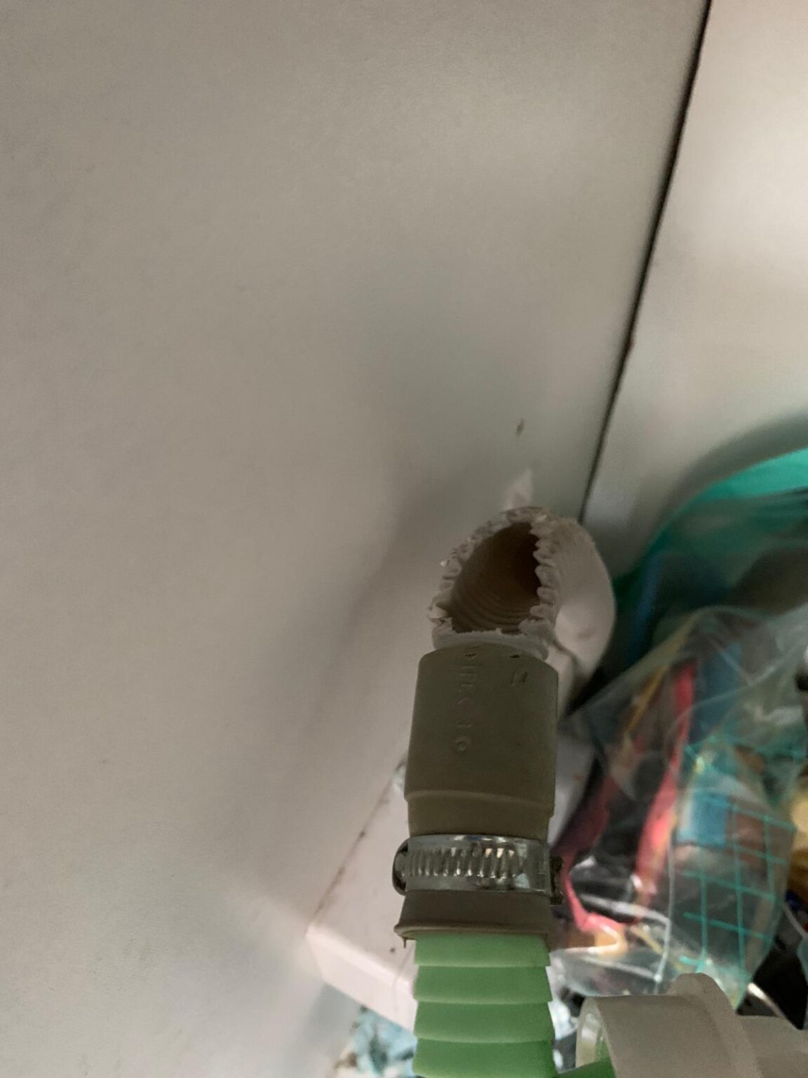 Rats chewing through the washing machine waste pipe 🐀🐀🐀